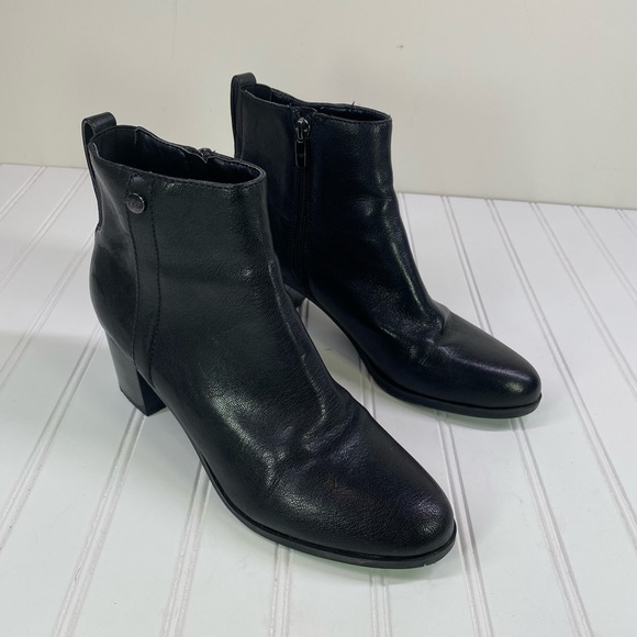 Marc Fisher | Shoes | Mark Fisher Samona Black Leather Ankle Booties ...